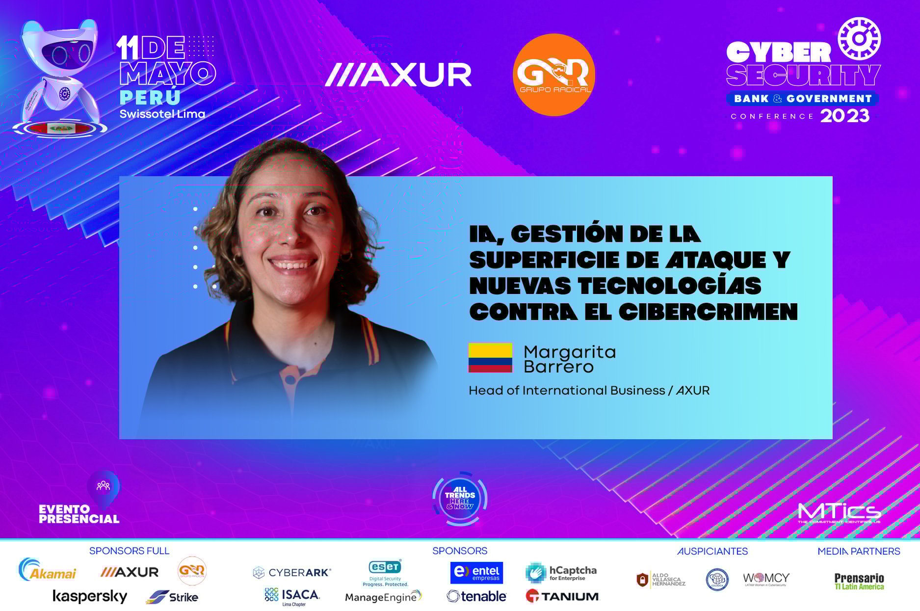Axur estará presente en el 11° Cybersecurity Bank & Government | Perú